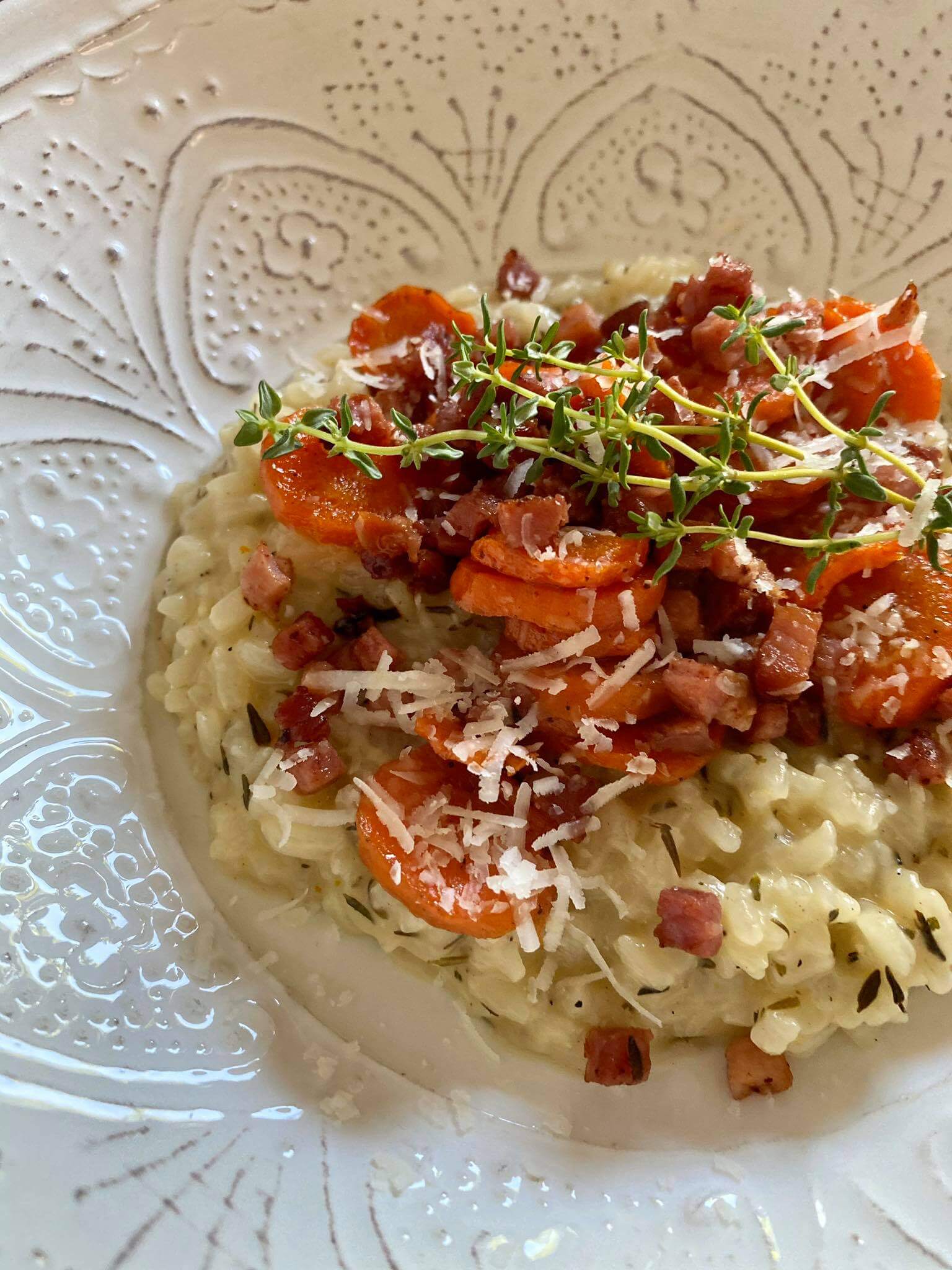 Kein 0815: Risotto mit Honig-Karotten und Speck - lecker und leicht
